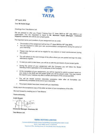 Tata training certificate | PDF