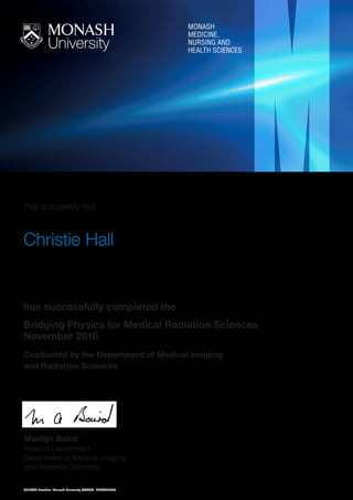 PHYSICS CERTIFICATE | PDF