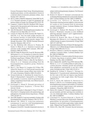 Reducing the Incidence of Chronic Lung Disease in Very Premature ...