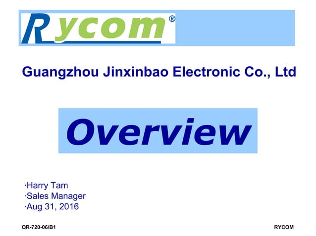 RYCOM 2015 | PPT | Manufacturing Industry | Industries