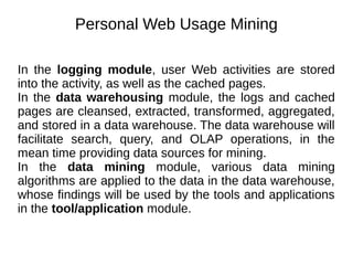 Personal Web Usage Mining | PPT