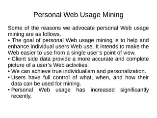 Personal Web Usage Mining | PPT