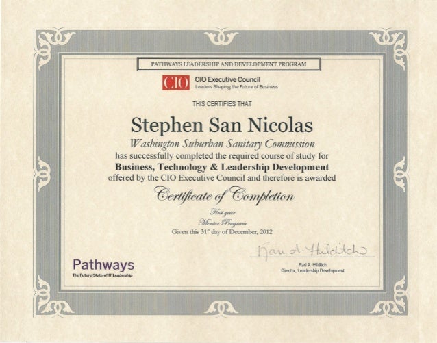 CIO Certificate