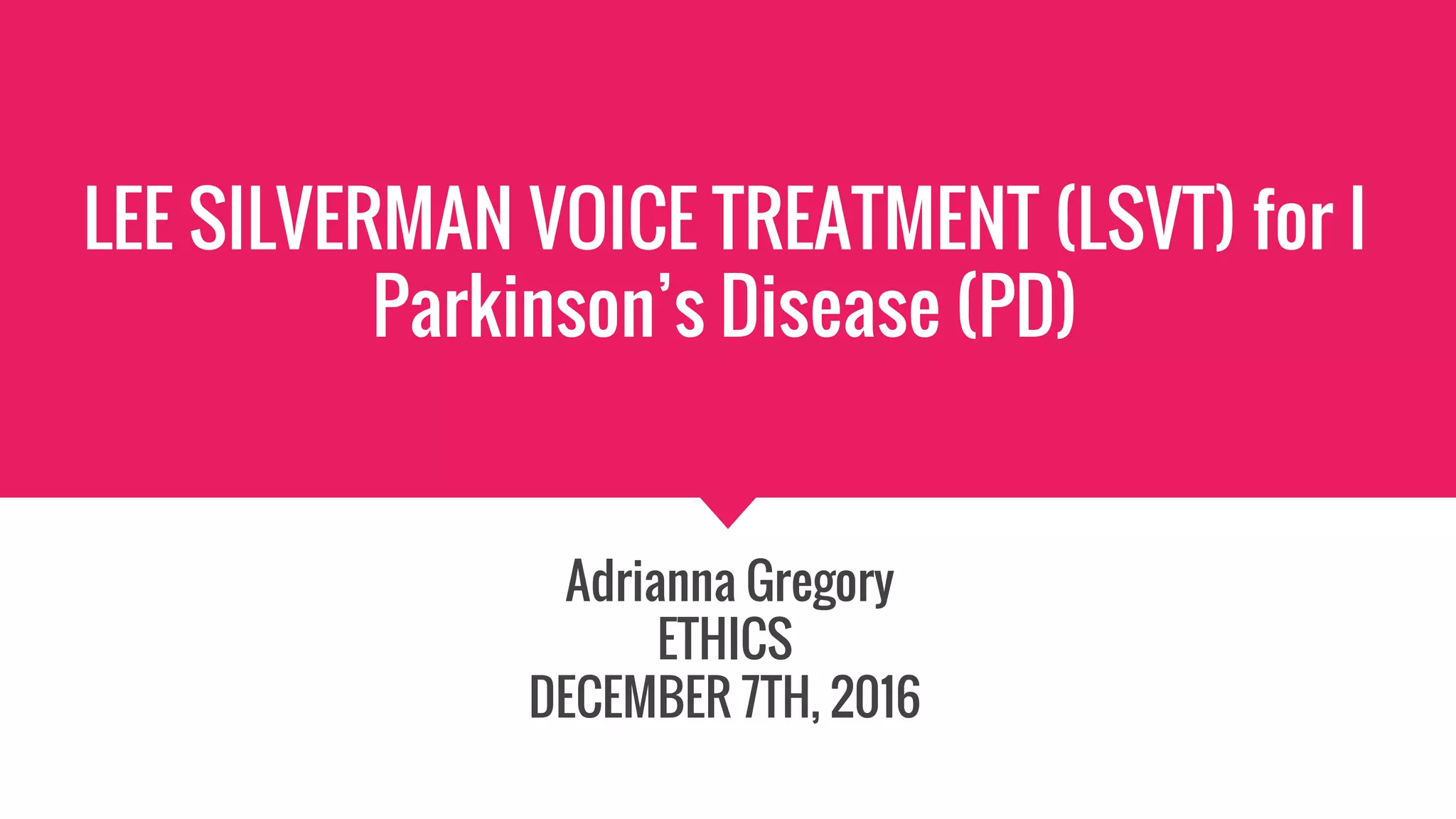 LSVT LOUD (1) | PPTX