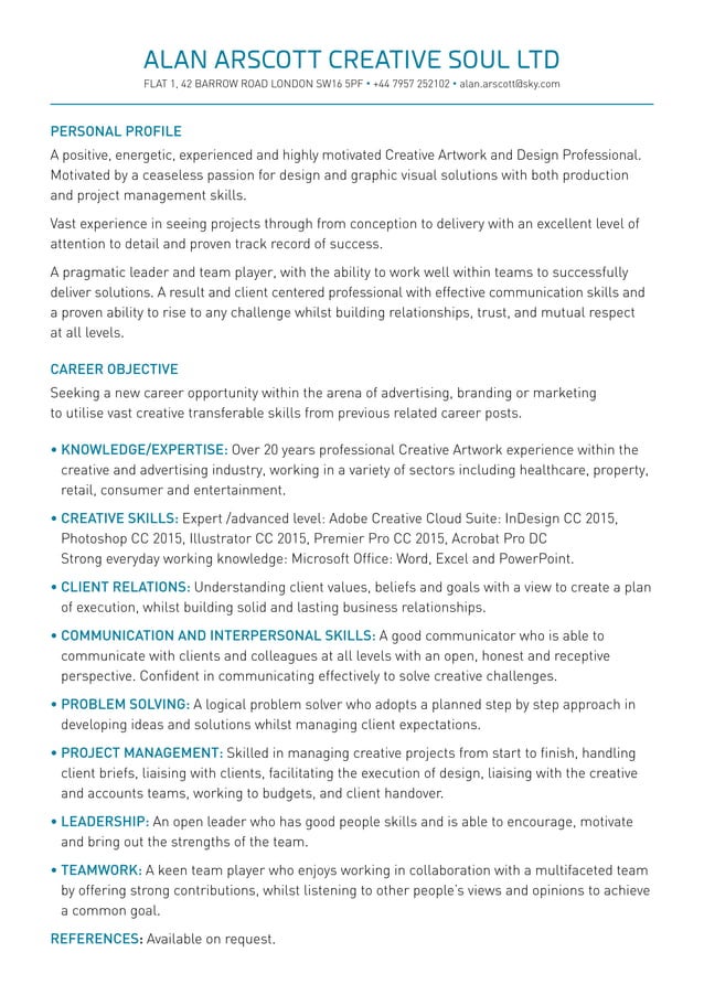 Alan Arscott CV_July 2016 | PDF