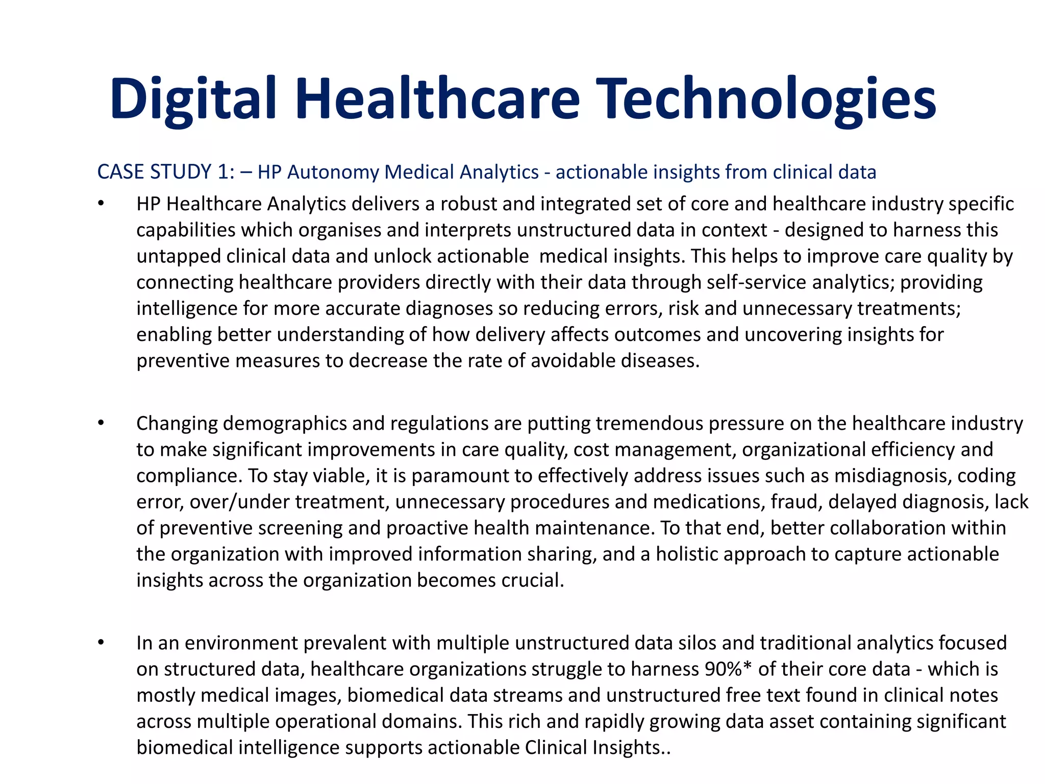 Digital Healthcare - Detailed Presentation PDF | PDF