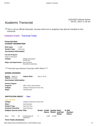 lamar transcript | PDF