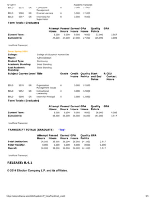 lamar transcript | PDF