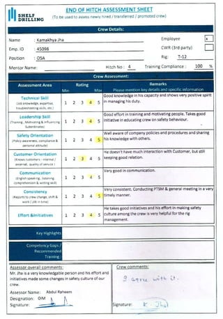 Assesments by different OIMs | PDF