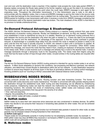 Final Report(Routing_Misbehavior) | PDF