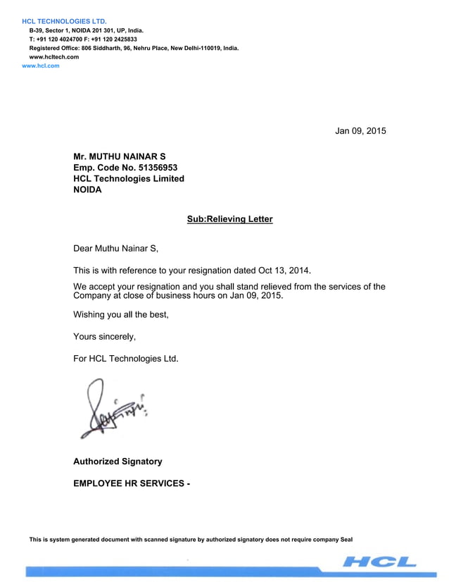 RelievingLetter relievingletter