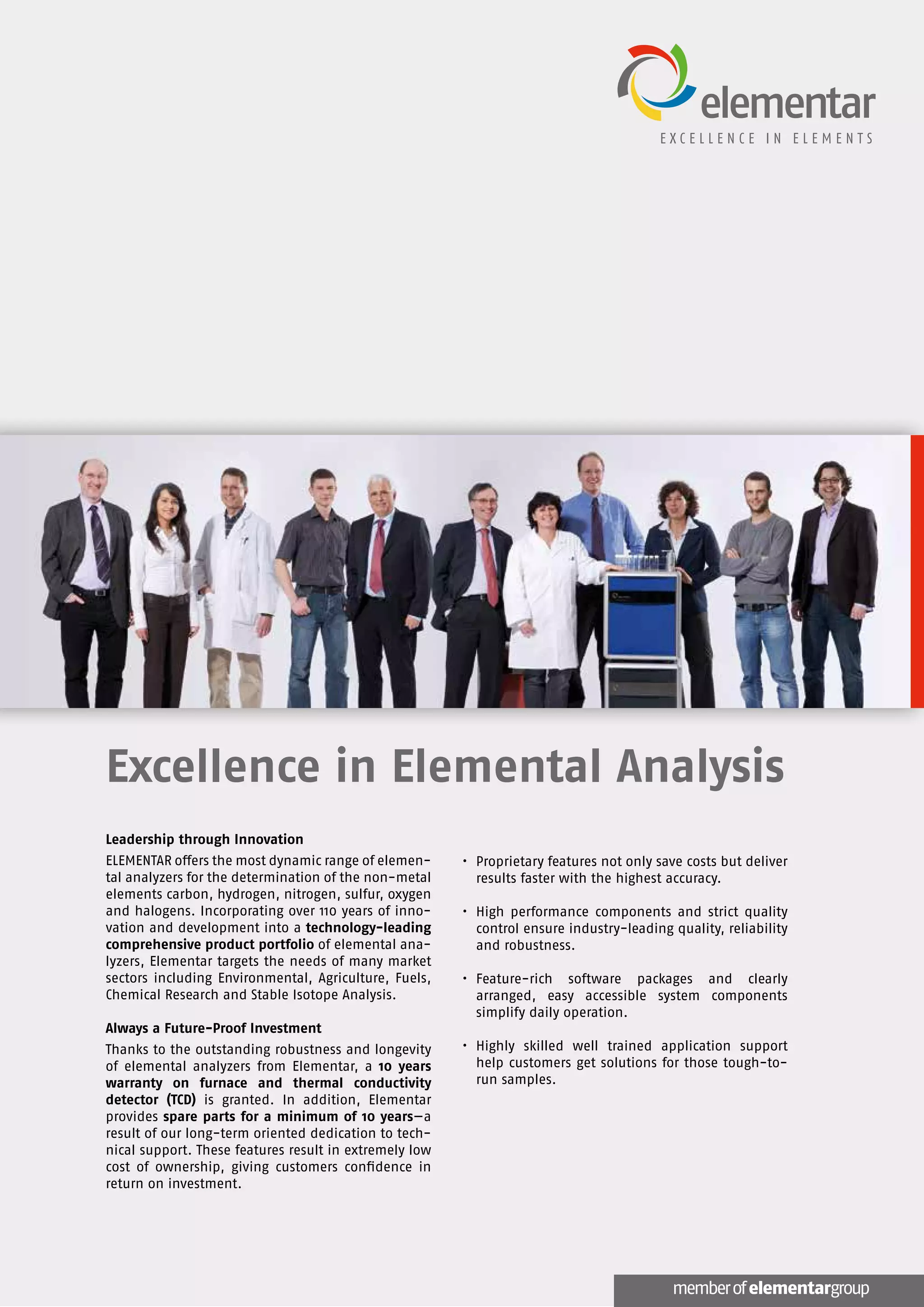 Elementar overview of products | PDF