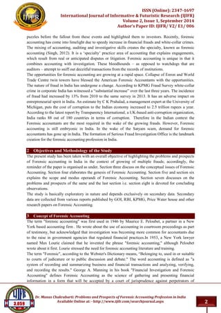 Problem & Prospects of Forensic Accounting in India | PDF