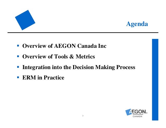 ERM AEGON Canada