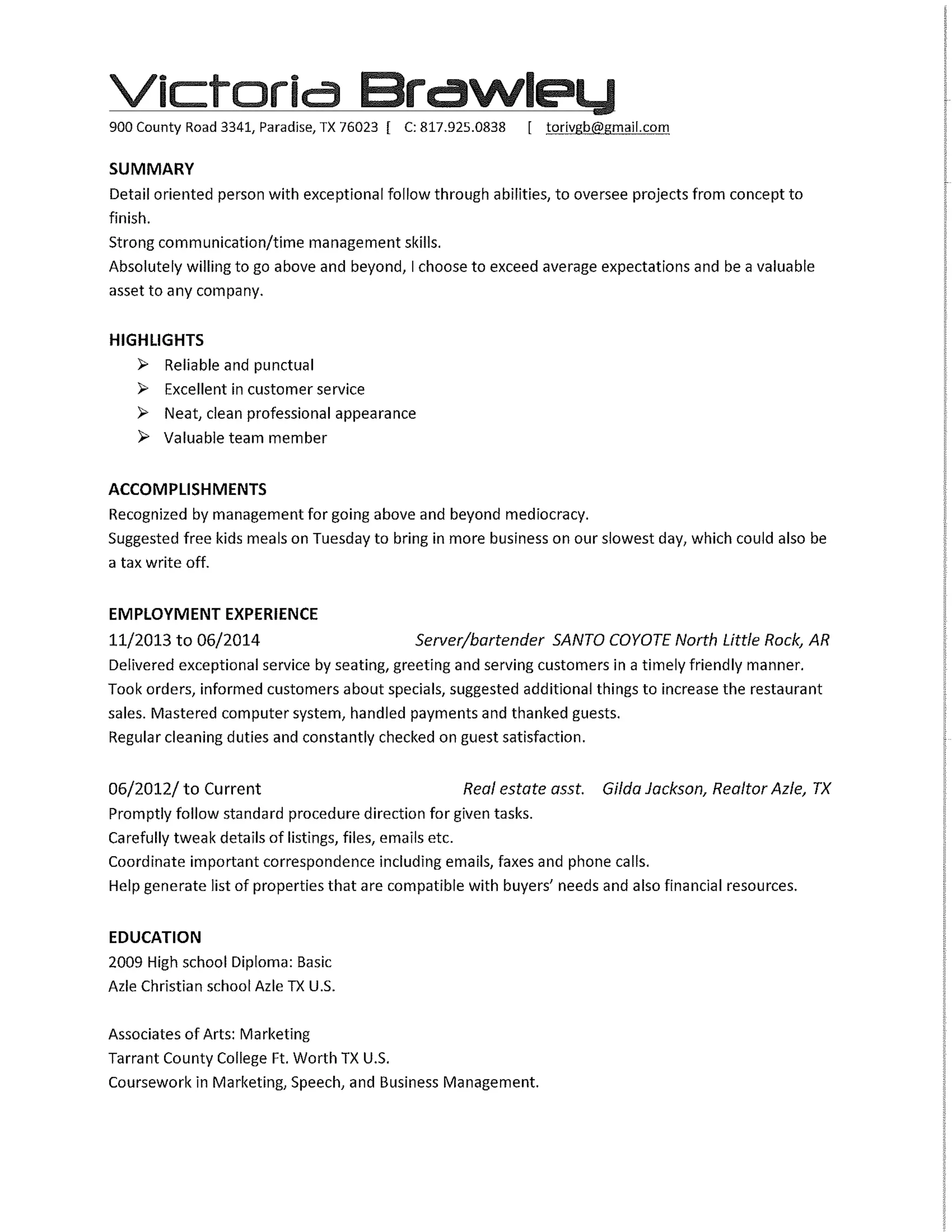 VictoriaRESUME | PDF