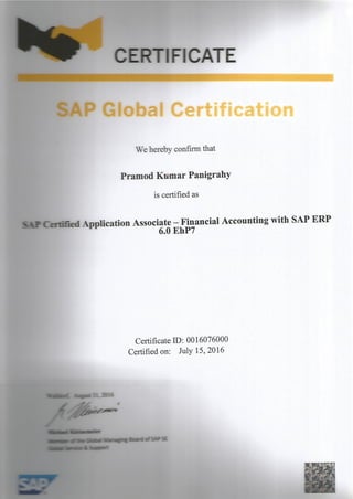 SAP_certificate | PDF