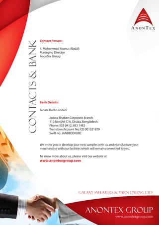 Galaxy Sweaters & Yarn Dyeing Ltd - Company Profile (1) | PDF