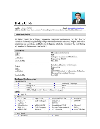 Hafizullah_CV | DOC