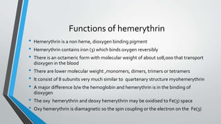 Slide on Hemeerythrin andh emocyanin.pptx