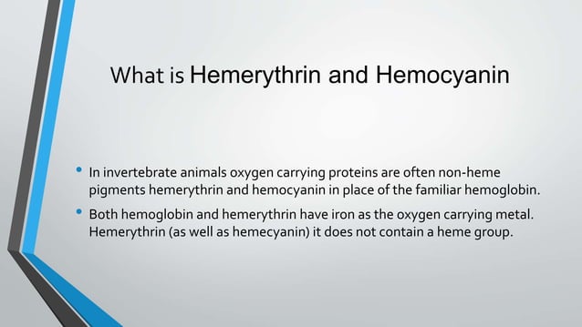 Slide on Hemeerythrin andh emocyanin.pptx | Blood Disorders | Diseases ...