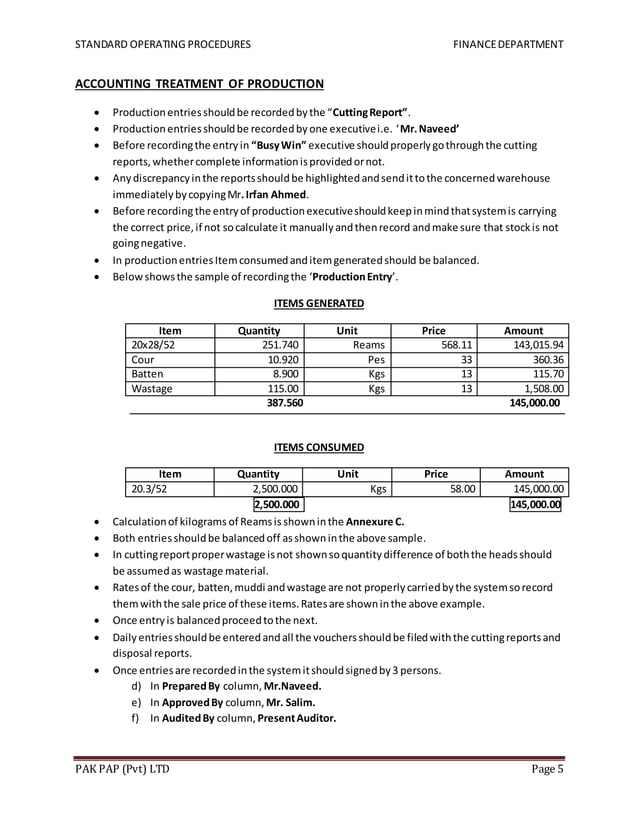 SOPs of Finance Dept | DOCX | Credit Cards | Personal Debt