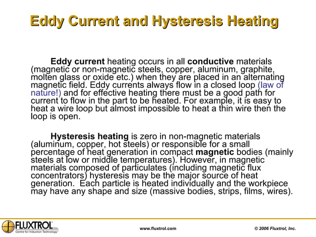 Chapter 1a Fluxtrol Basics Of Induction Techniques Part 1 Ppt Physics Science