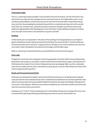 Front Desk Procedures | DOCX