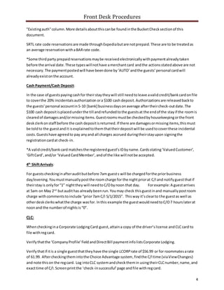 Front Desk Procedures | DOCX