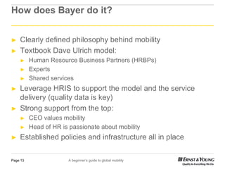 EY Human Capital Conference 2012: A beginners guide to global mobility ...