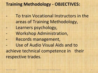 Training Methodology handouts for unit 1 | PPT