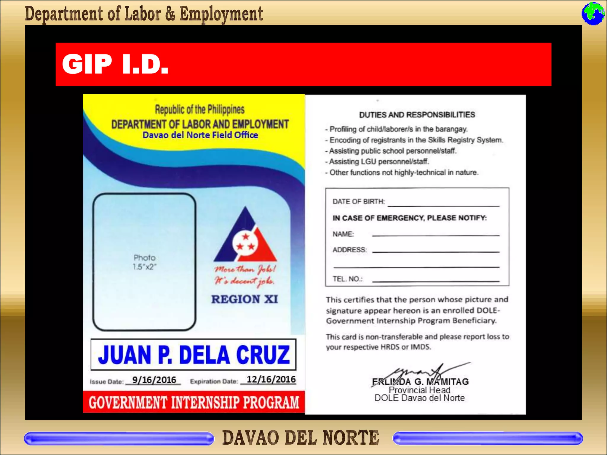 DOLE Government Internship Program (GIP) | PPTX