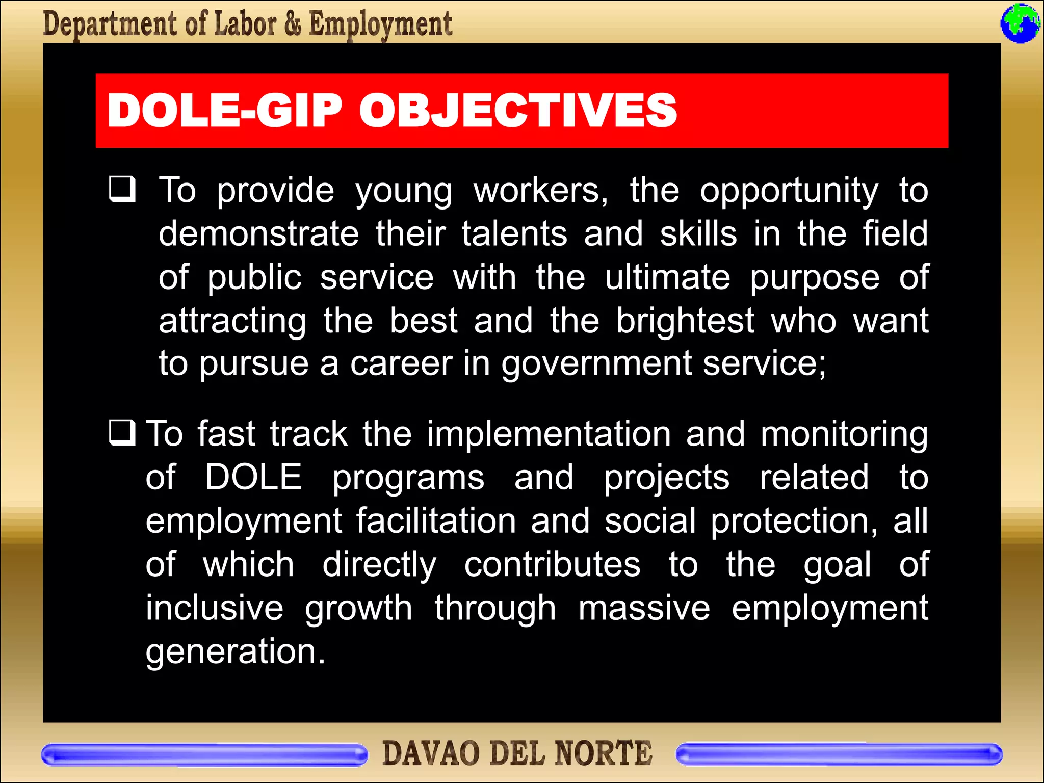 DOLE Government Internship Program (GIP) | PPTX