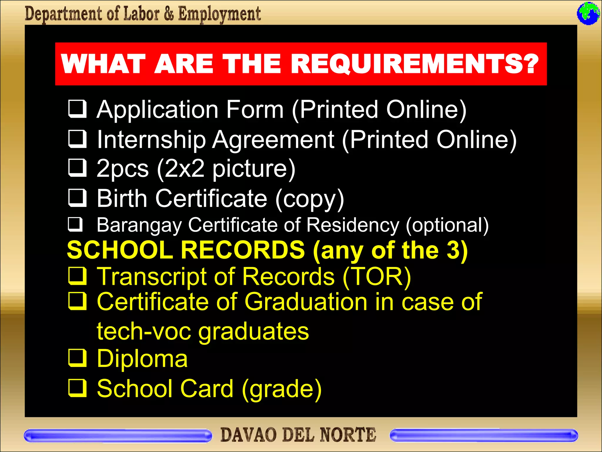 DOLE Government Internship Program (GIP) | PPTX