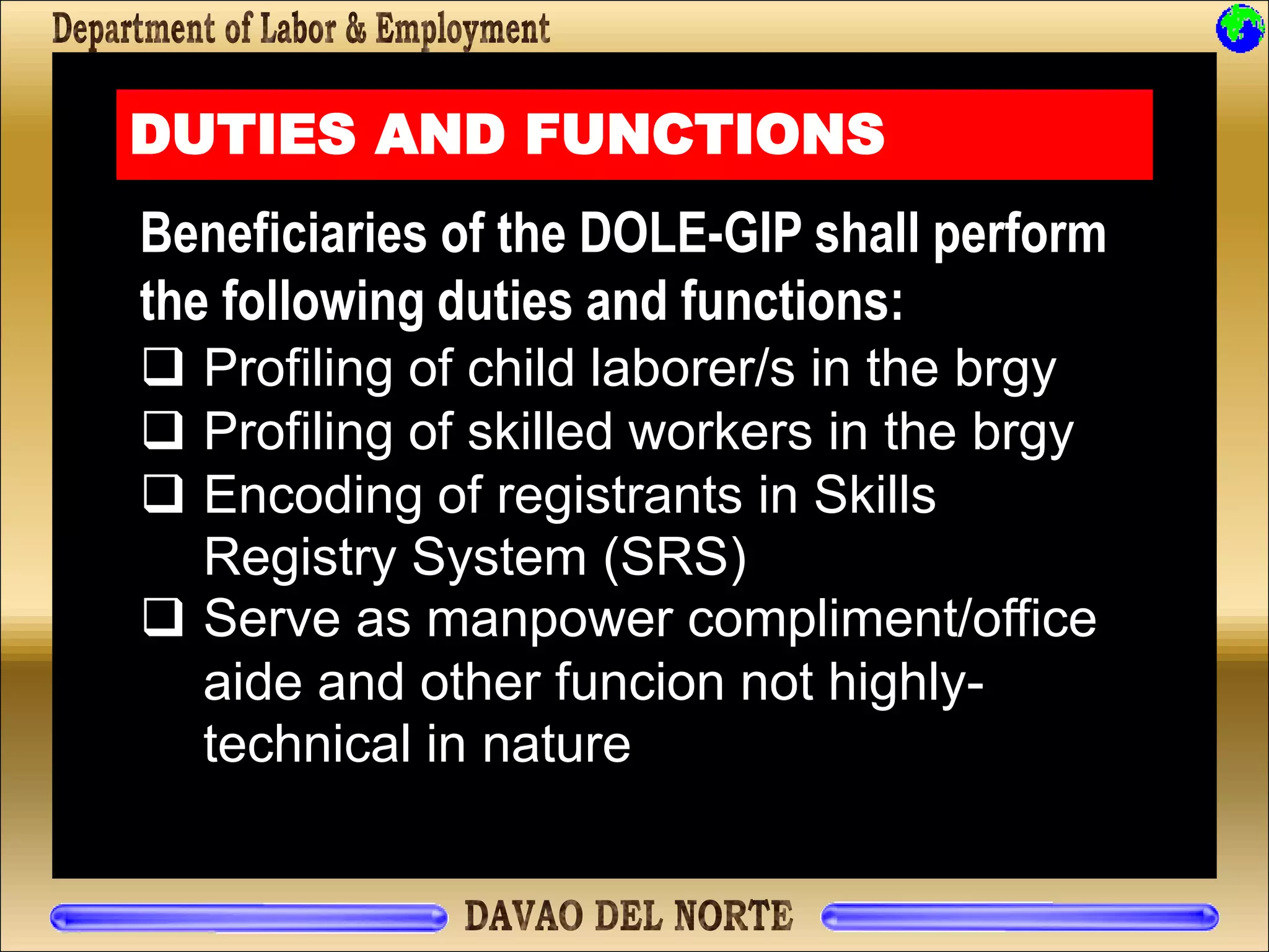 DOLE Government Internship Program (GIP) | PPTX