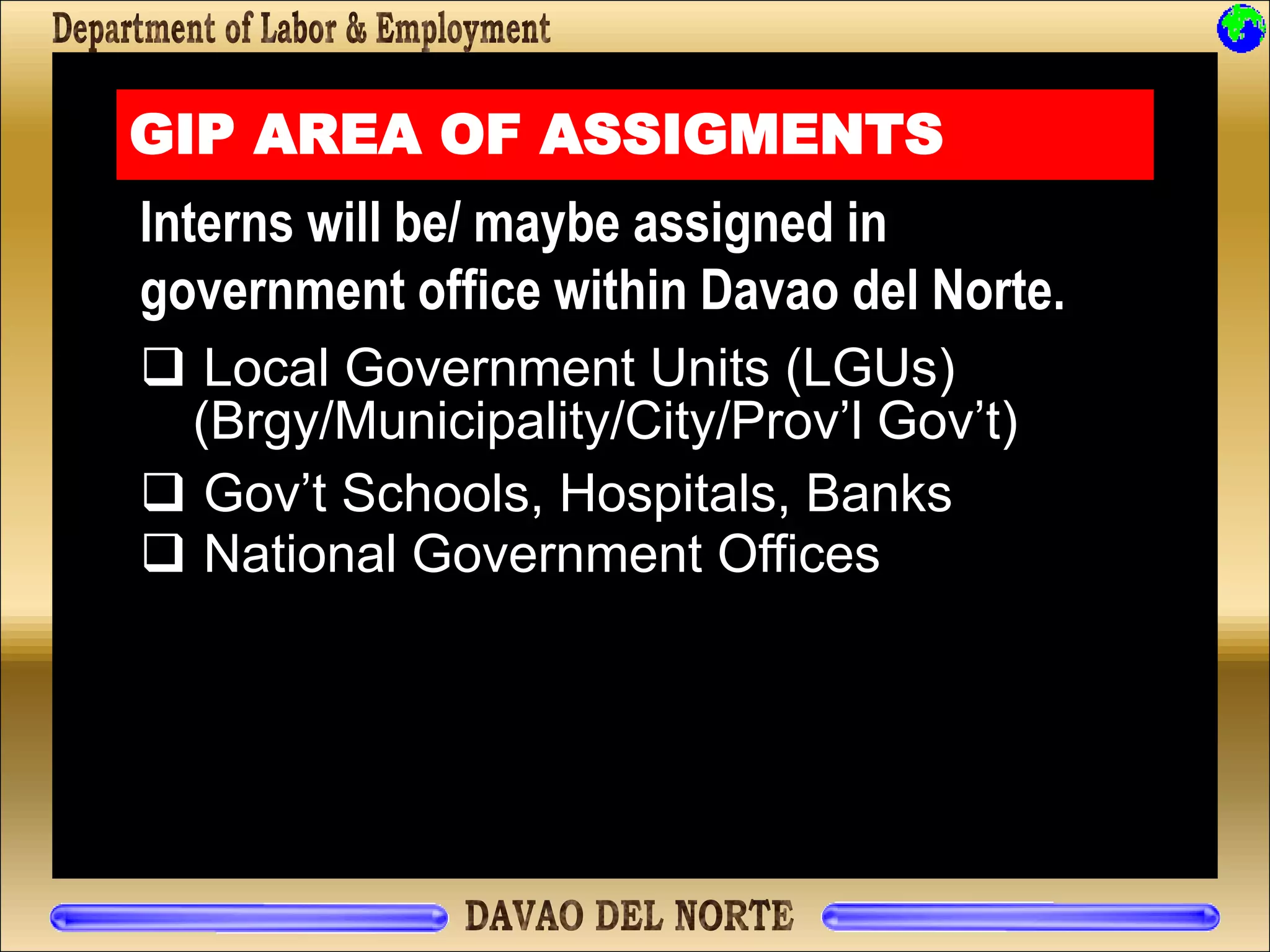 DOLE Government Internship Program (GIP) | PPTX