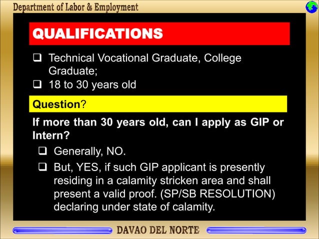 DOLE Government Internship Program (GIP) | PPTX