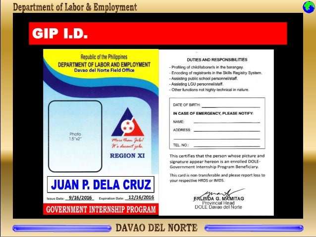 DOLE Government Internship Program (GIP)