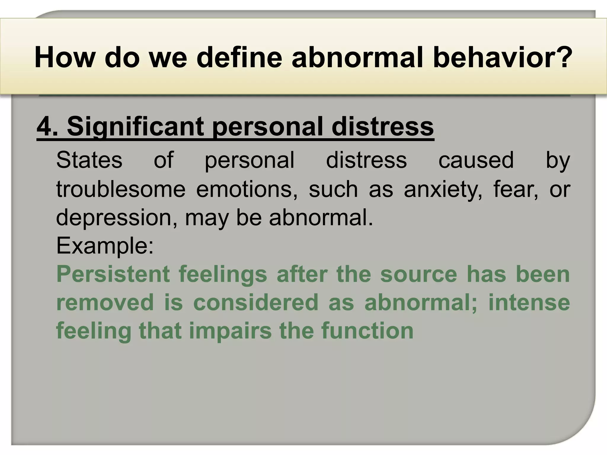 1 Abnormal Psychology (Intro) | PPTX | Mental Health | Diseases and ...