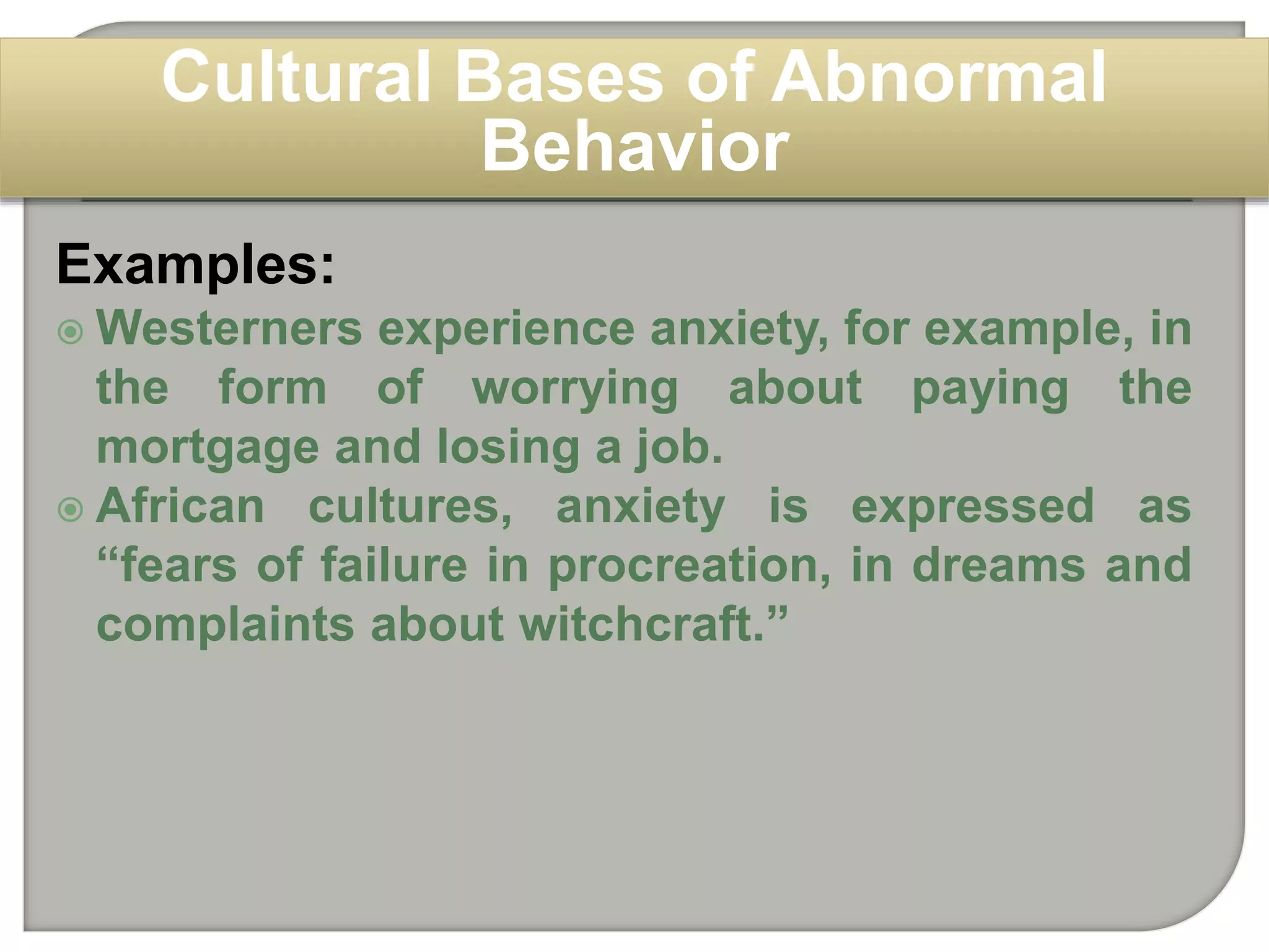1 Abnormal Psychology (Intro) | PPTX | Mental Health | Diseases and ...