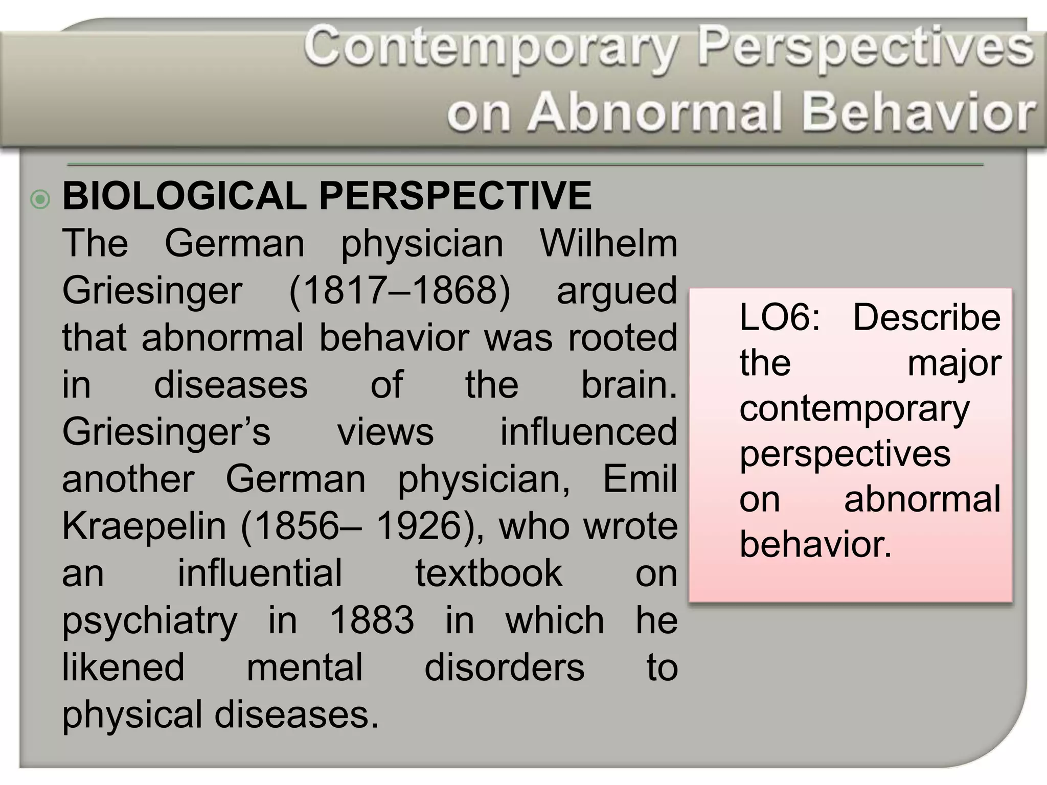 1 Abnormal Psychology (Intro) | PPTX | Mental Health | Diseases and ...