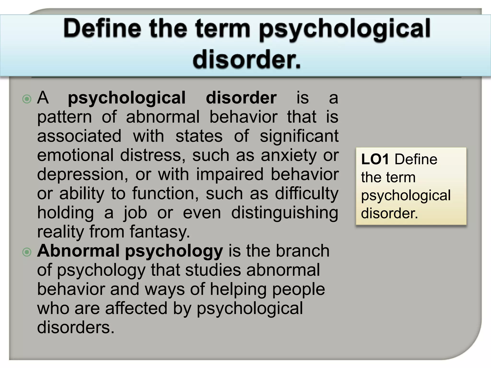 1 Abnormal Psychology (Intro) | PPTX