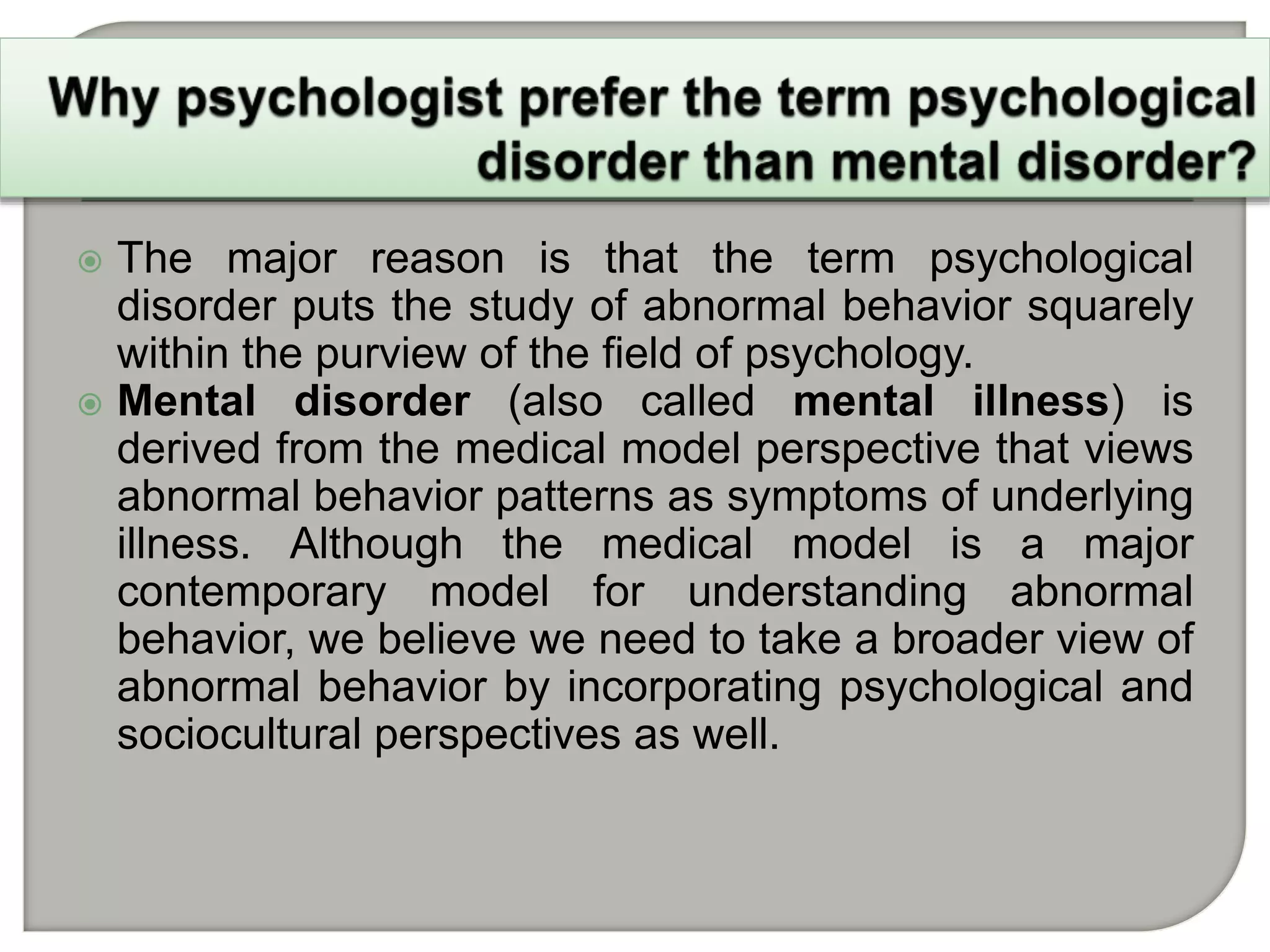 1 Abnormal Psychology (Intro) | PPTX