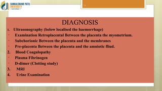 Abruptio Placenta Definition, varieties, Incidence, Etiology, Clinical ...