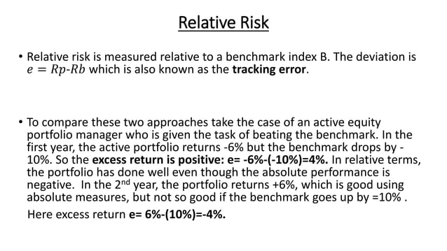 1 Absolute Vs. Relative Risk Finance pptx | PPTX