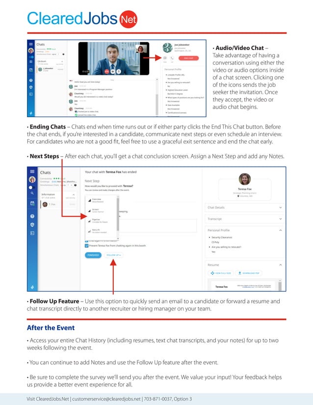 Recruiter Pro-Tips for Virtual Cleared Job Fairs | PDF