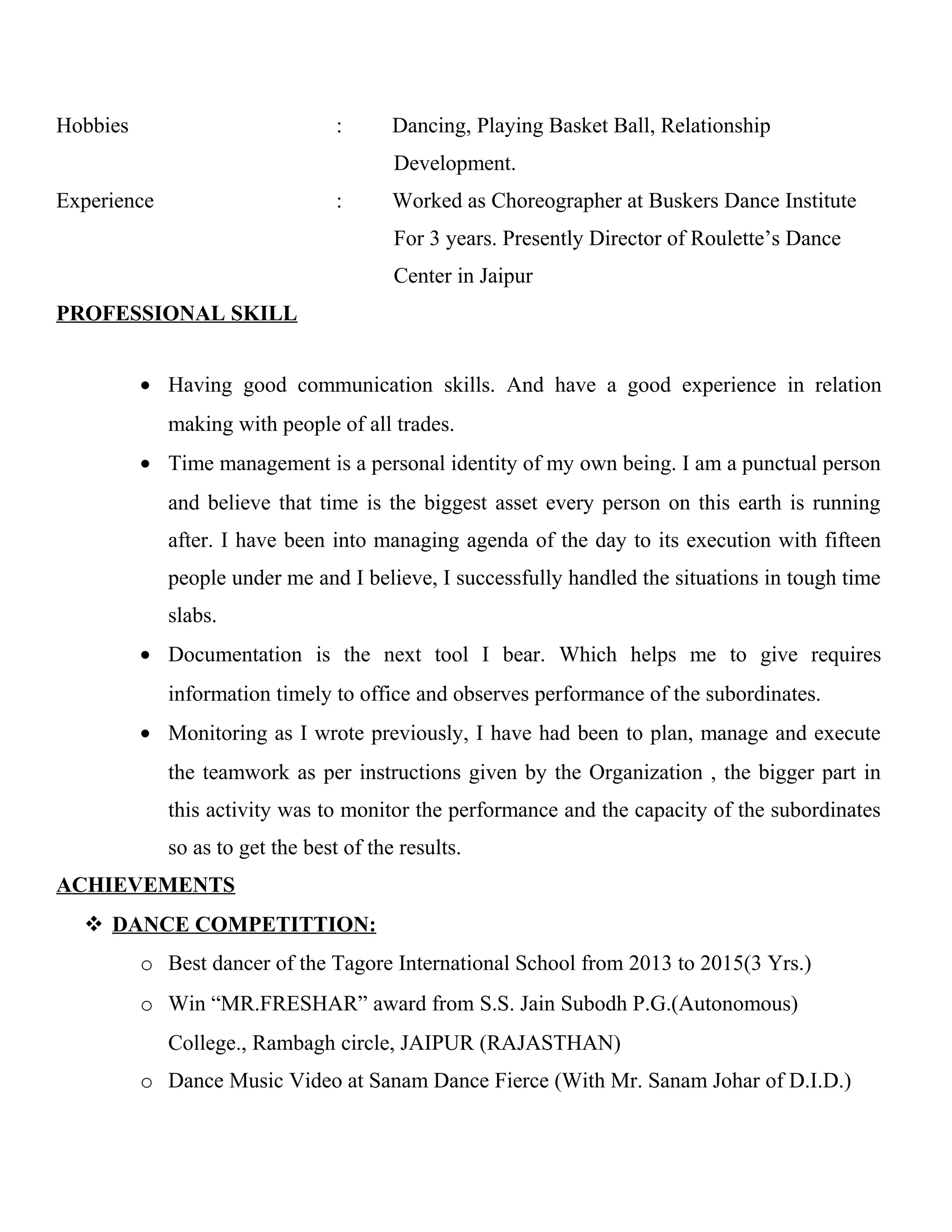 CURRUCULUM VITAE(Mohit Mathur) | DOC