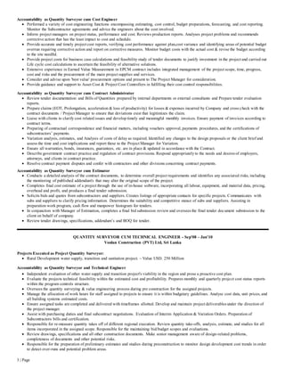 Quantity Surveyor - Riyas AM | PDF