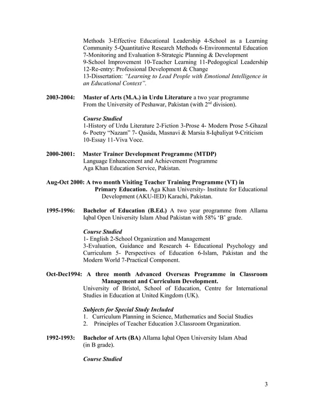 Resume of Sher Alam 2014 | DOC