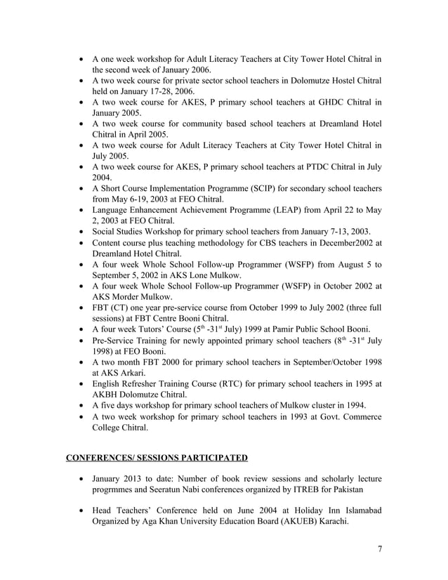 Resume of Sher Alam 2014 | DOC