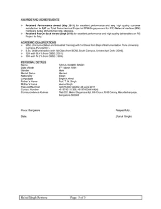 RahulSingh_CV | PDF